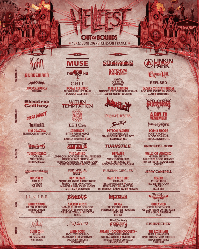 Hellfest Open Air Announced Its Line-Up For 2025!